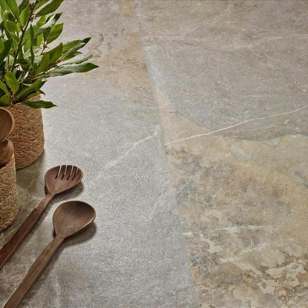 Strato Light Beige Slate Effect Matt Sparkle Tiles 600x600mm – Bath & Tile