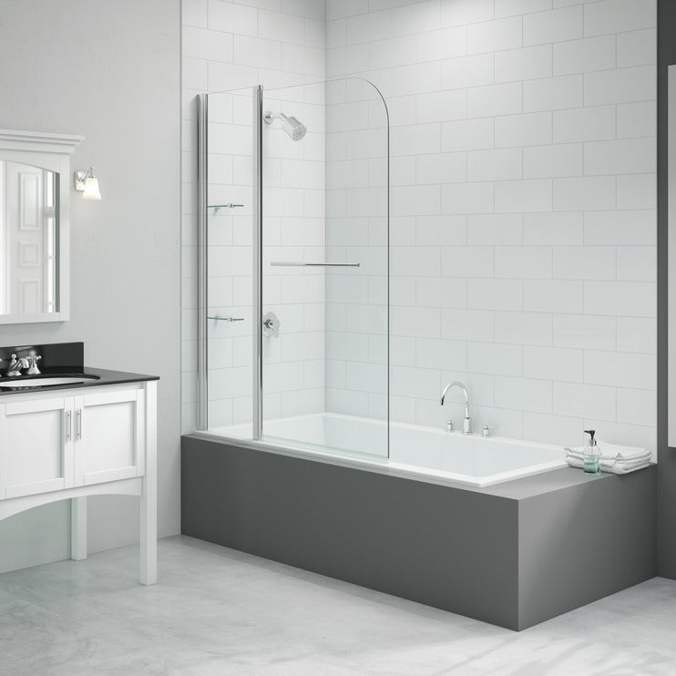 Merlyn 1150x1500mm 2-Panel Curved Bath Screen – Bath & Tile